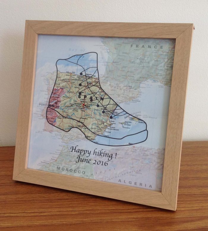 Personalised map - European Travels (UK free delivery) - Cosmographics Ltd