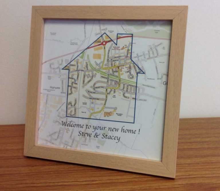 Personalised Good Luck map gift (UK free delivery) - Cosmographics Ltd