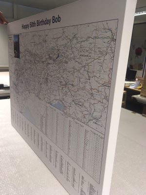 Personalised Ski Resort map of the Alps - Cosmographics Ltd