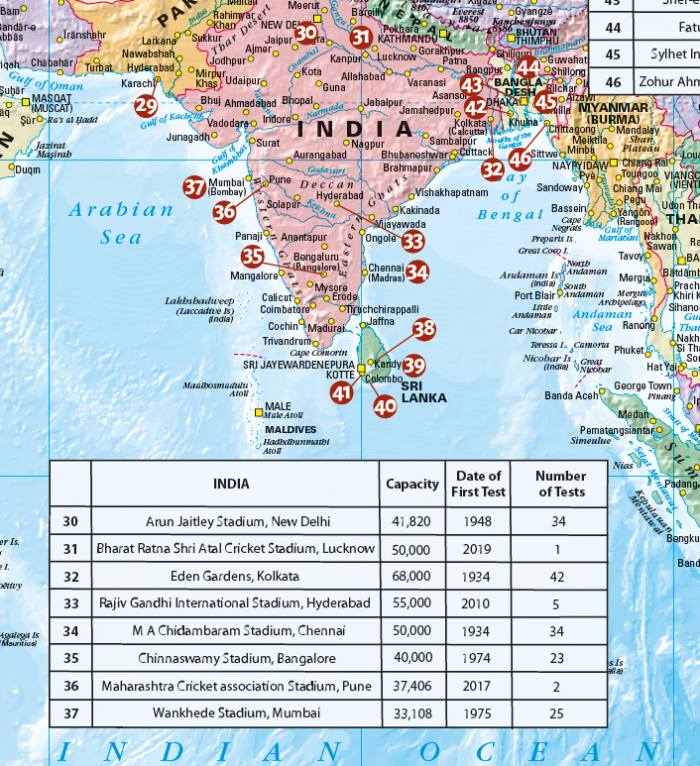 World Cricket Stadium Map Cosmographics Ltd world-cricket-stadium-map-cosmographics-ltd